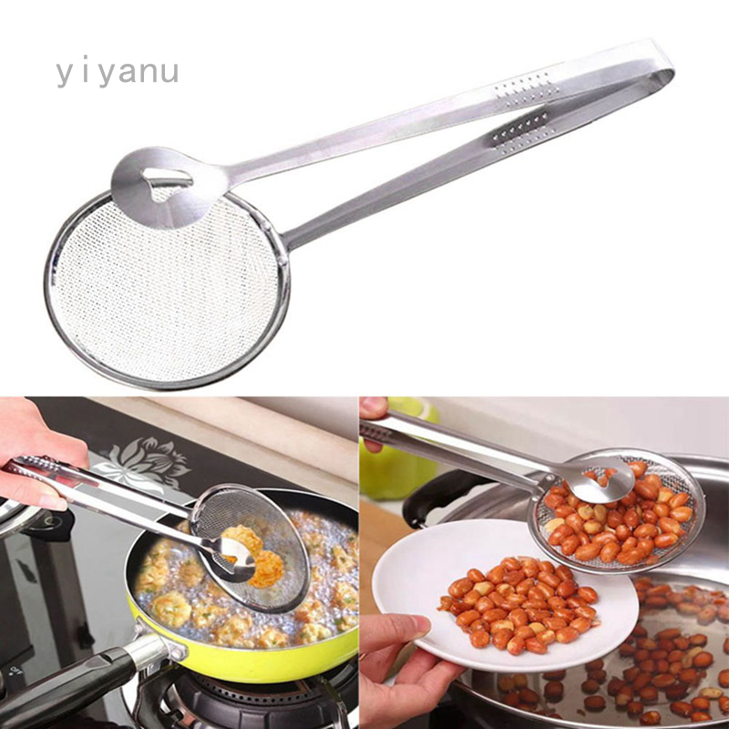 Kitchen tools stainless steel oil spill clip frying oil filter hot pot ...