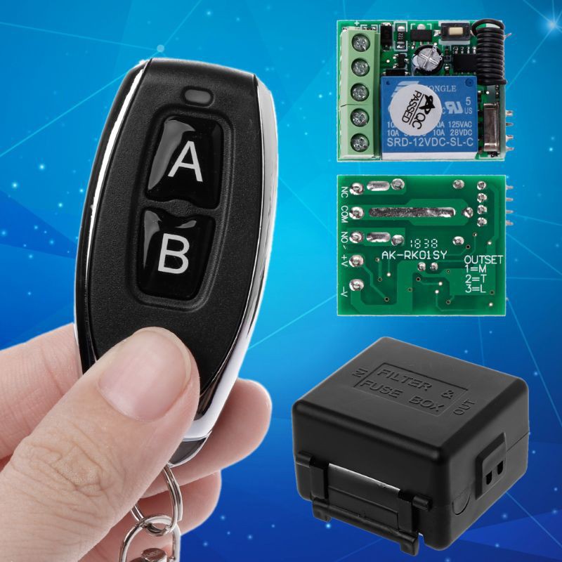 Remote Control Wireless Switch 12V 315MHz 1CH Relay Receiver Module RF ...
