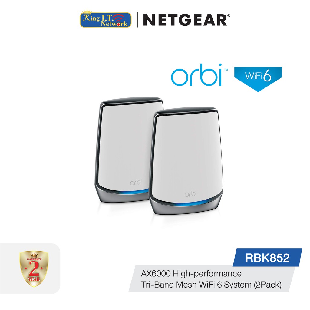 NETGEAR Orbi (RBK852) Orbi Tri-Band Mesh WiFi 6 System AX6000 | Shopee ...