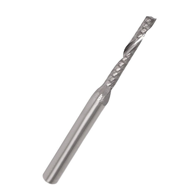 2mm x 15mm Carbide Single Flute Spiral End Mill CNC Router Bit ...