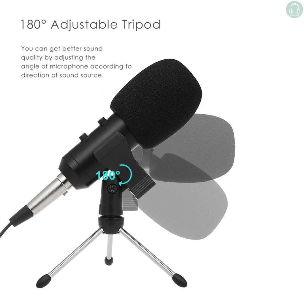 [smart]USB Condenser Microphone USB Record Mic Plug & Play for Home ...