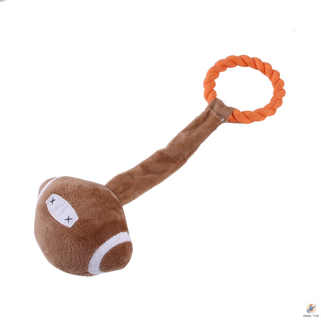 jNq6 SpotPet Drawstring Plush Ball Toy With Cotton Rope Pet Dog Chew ...