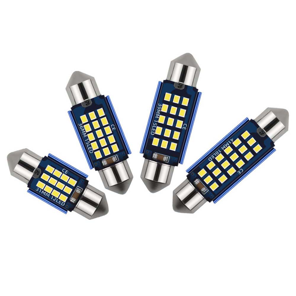 Yolo หลอดไฟ Led 6000k C5W C10W สําหรับติดป้ายทะเบียนรถยนต์ 31-36-39-41มม.SMD ไดโอดสีขาว 12V ...