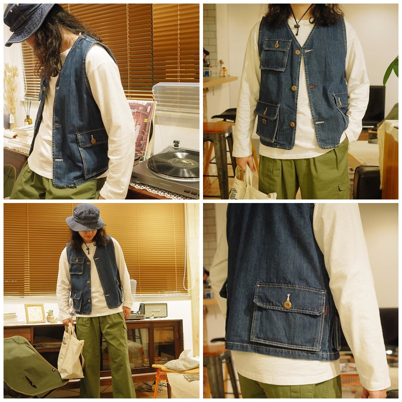 เสื้อกั๊กยีนส์ Red Ruggison Lab ผ้าฟอกเนื้อนิ่ม ใส่สบายๆสไตล์แคมป์ ...