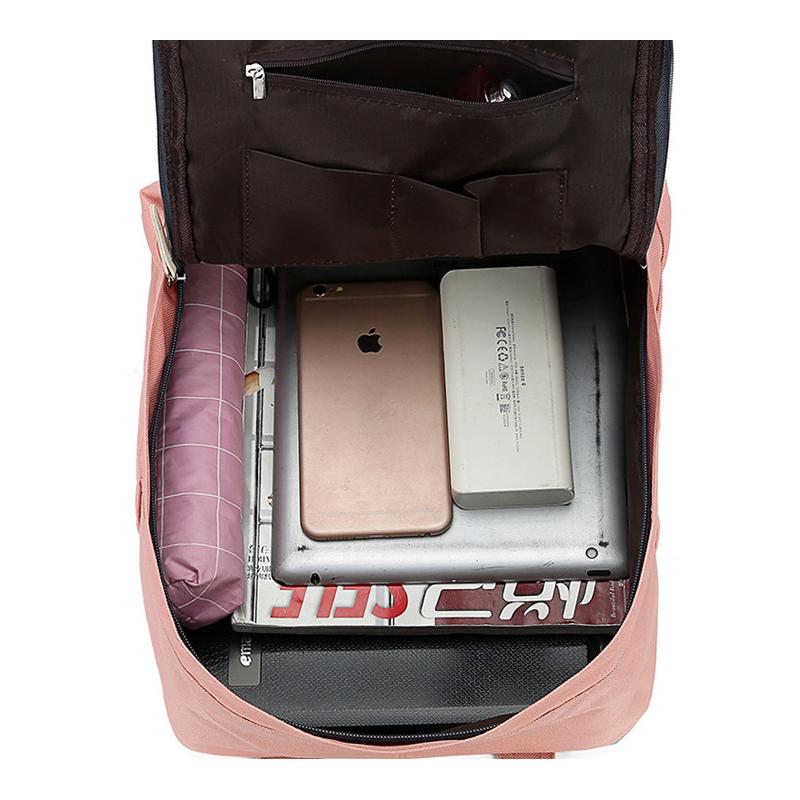 xK3G TEEMO Fashion Korean Women Casual Nylon Cloth Backpack Travel High ...