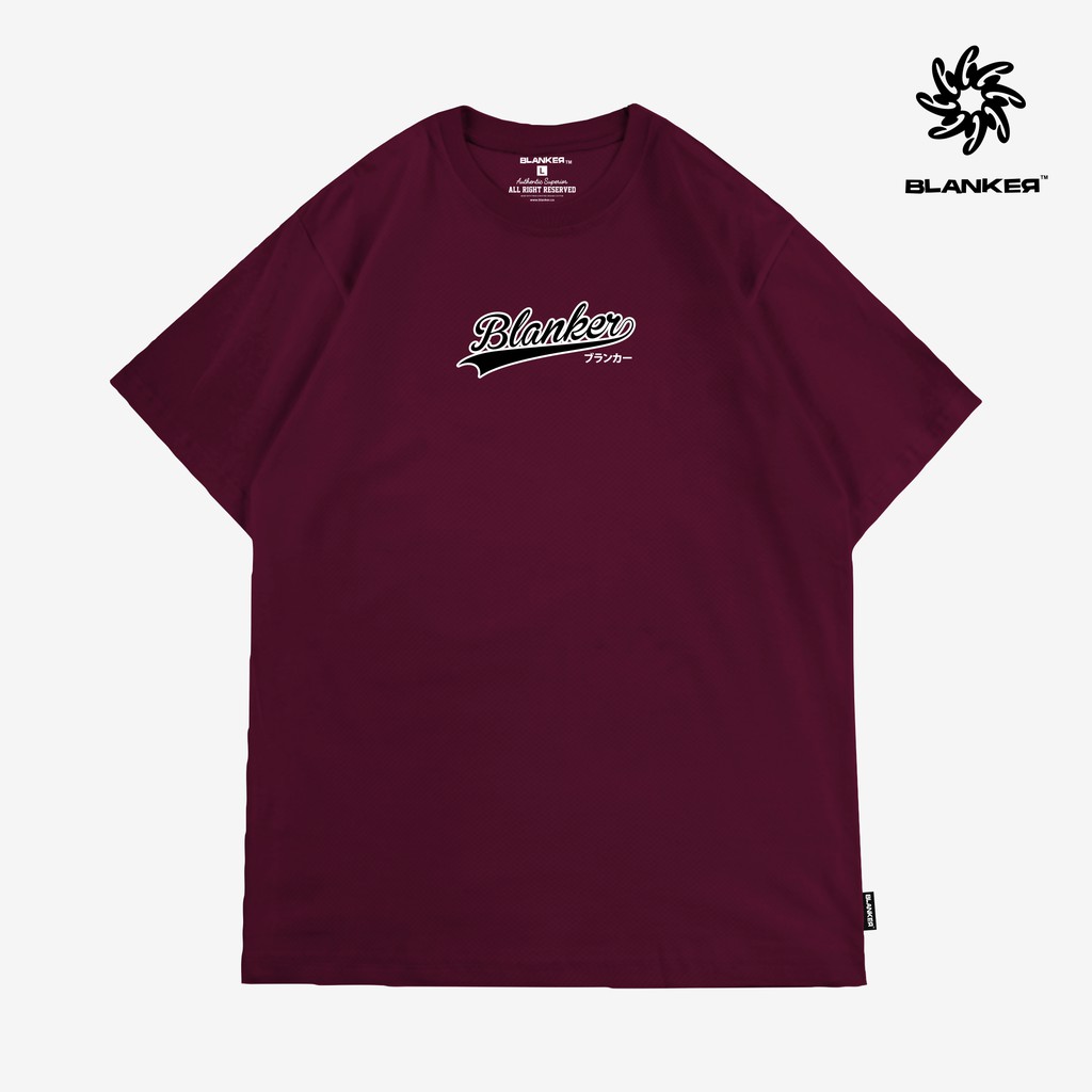 เสื้อยืดพิมพ์ลายโลโก้ Type-7 Maroon เรียบง่าย - blanker.th - ThaiPick