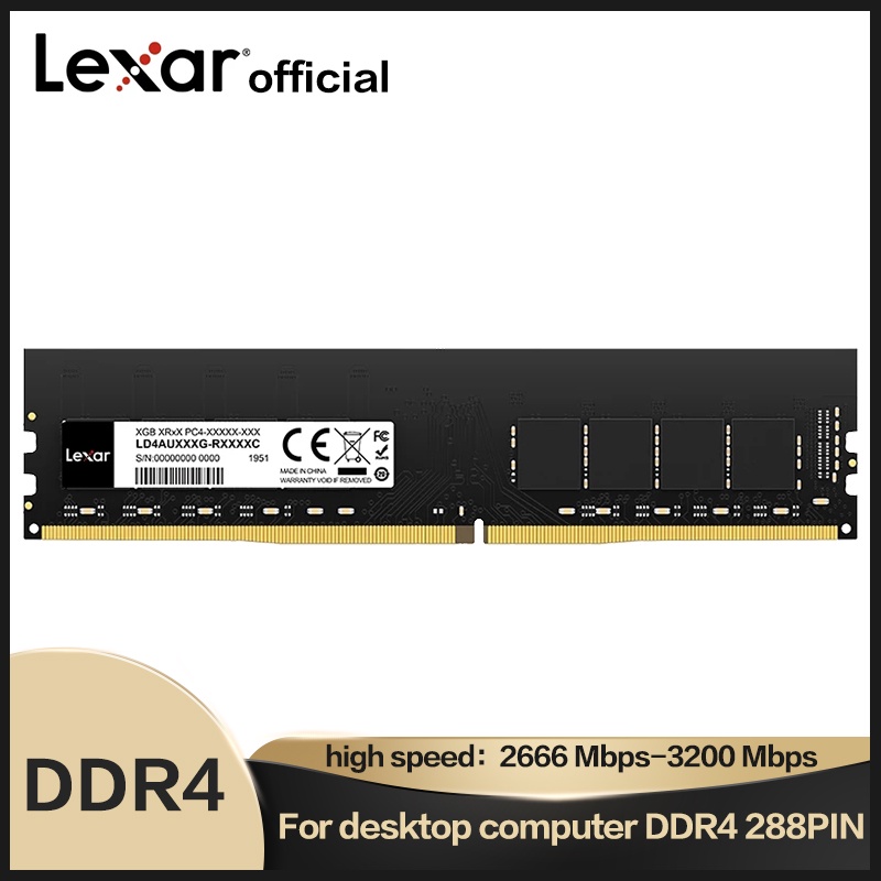 Lexar DDR4 RAM Memory DDR4 16GB 8GB 32GB PC 2666MHz 3200MHz DDR4 Memory RAM UDIMM 288pin DDR4 ...