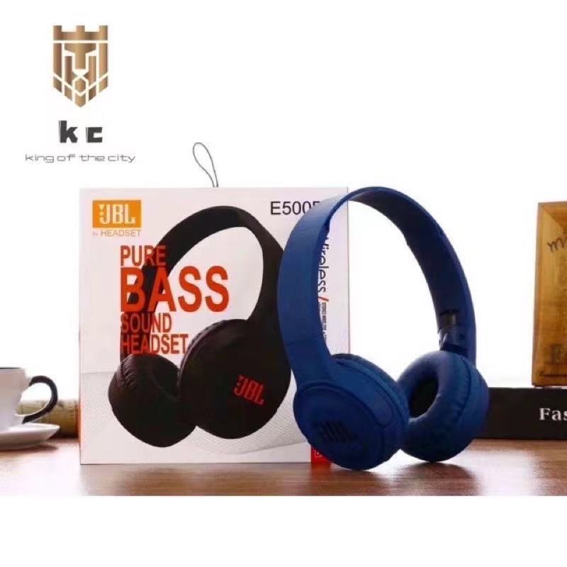 พร้อมส่ง หูฟังบลูทูธไร้สาย JBL E500bt pure BASS sound headsetประกัน3 ...