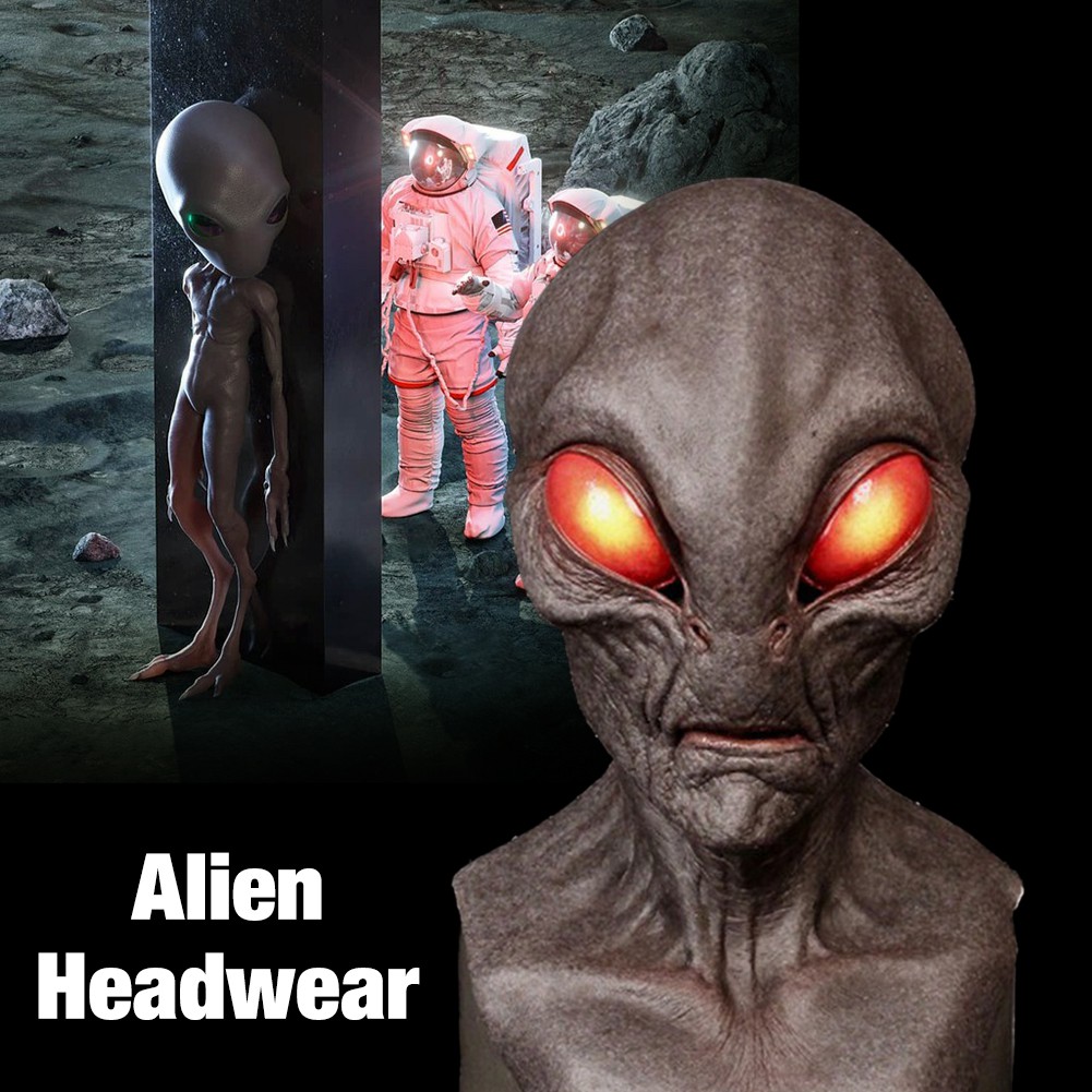 Explosive hot sale alien mask horror headgear UFO props for Halloween ...