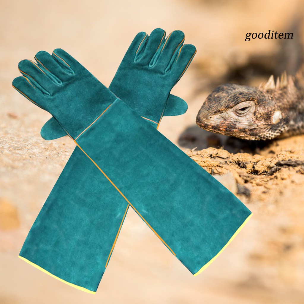 HY.2PcsPair Animal Protection Reptile Handling Gloves Anti-bite ...
