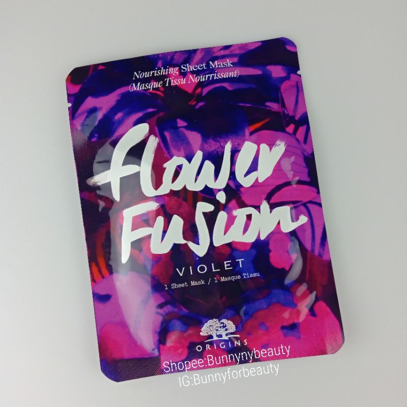 Origins Flower Fusion Sheet Mask สี Violet Nourishing - bunnynybeauty ...