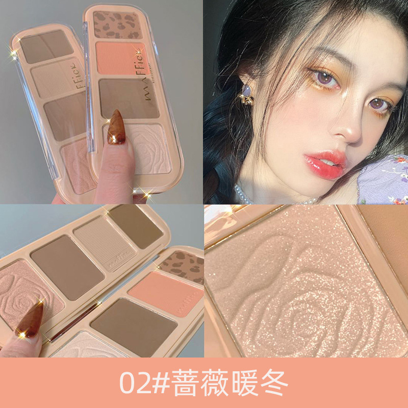 MAFFICK ถาดแป้งซ่อม 4 สี ไฮไลท์อายแชโดว์พาเลทออลอินวัน - wowbeauty.th ...