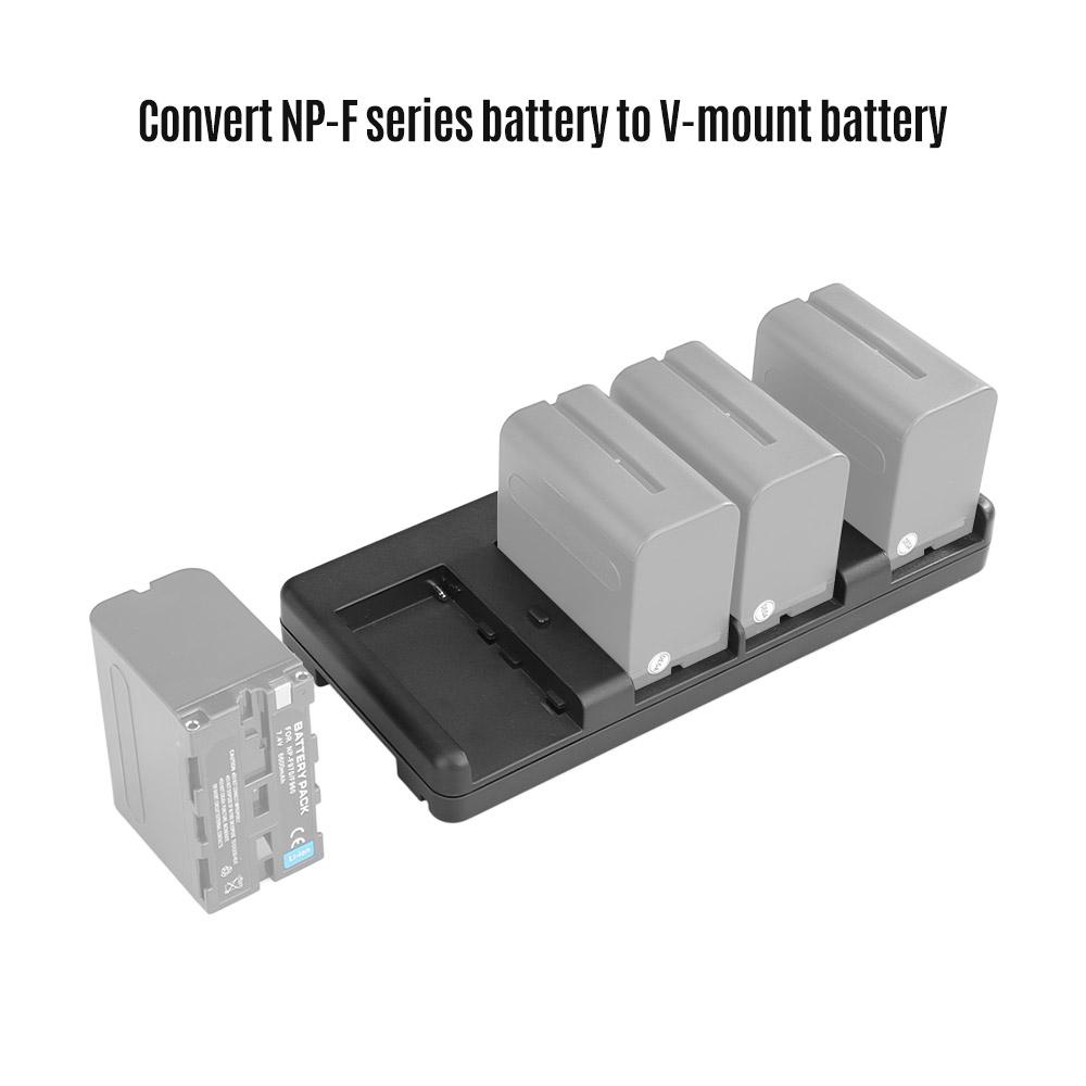 NiceFoto NP-04 NP-F Battery to V-Mount Battery Converter Adapter Plate ...