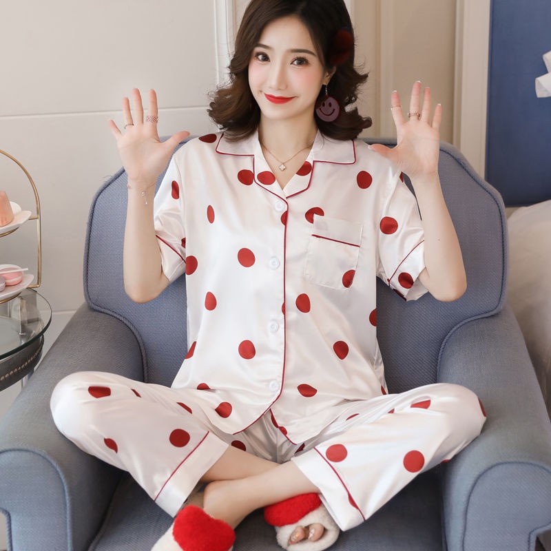 Chinese style silk printed flowers home wear women's soft comfortable ...