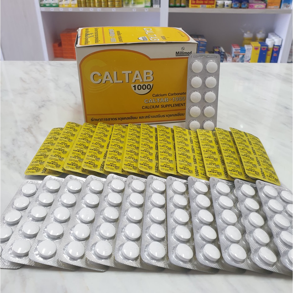 Caltab 1500mg แคลเซียมคาร์บอเนต แผง10เม็ด - sarapanya68 - ThaiPick