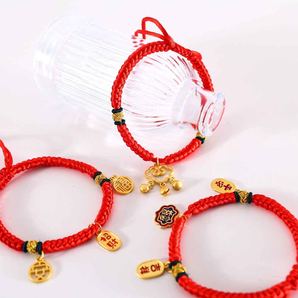 Pet items New Year Spring Festival Red Rope Adjustable Dog Collar ...