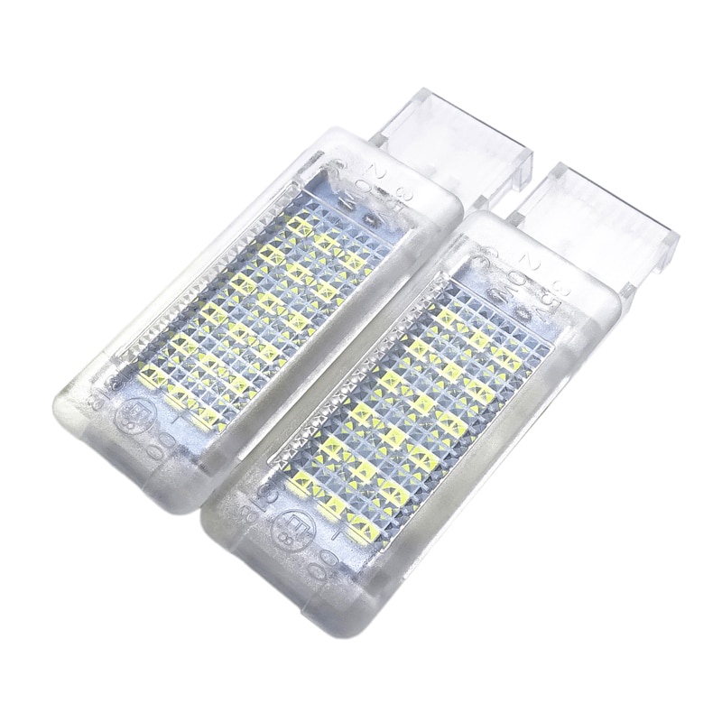 2 Pcs LED Footwell Light Boot กล่องถุงมือโคมไฟรถอุปกรณ์เสริมสำหรับ VW ...