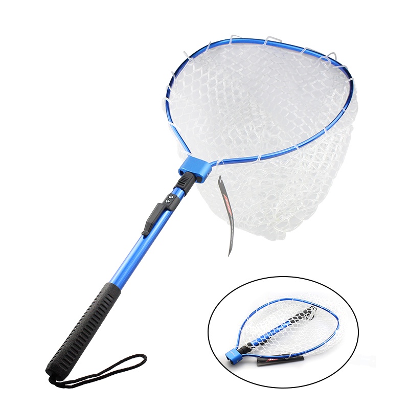 แหตกปลา EKFan Folding Hand Net Fishing Net Silicone Landing Net with ...