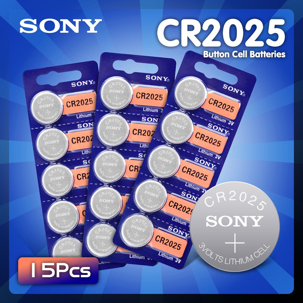 นาฬิกาแบตเตอรี่15pcs For SONY al cr2025 3v button cell coin lithium ...