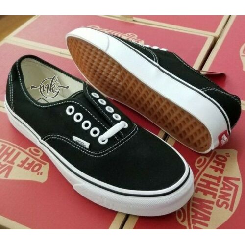 Vans Authentic สีดำ Classic Black ฟรีกล่อง มีรับประกัน รองเท้าผ้าใบ