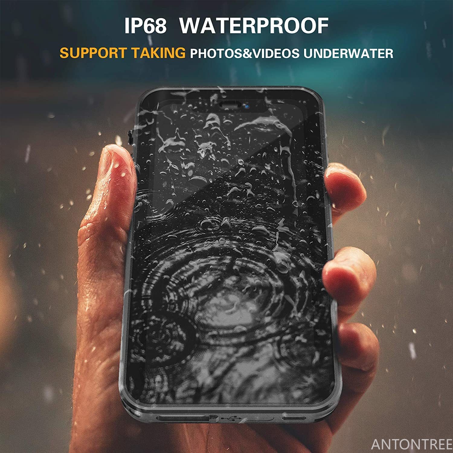 iPhone 12 Pro Max Case Waterpoof Case Shockproof Built-in Screen ...
