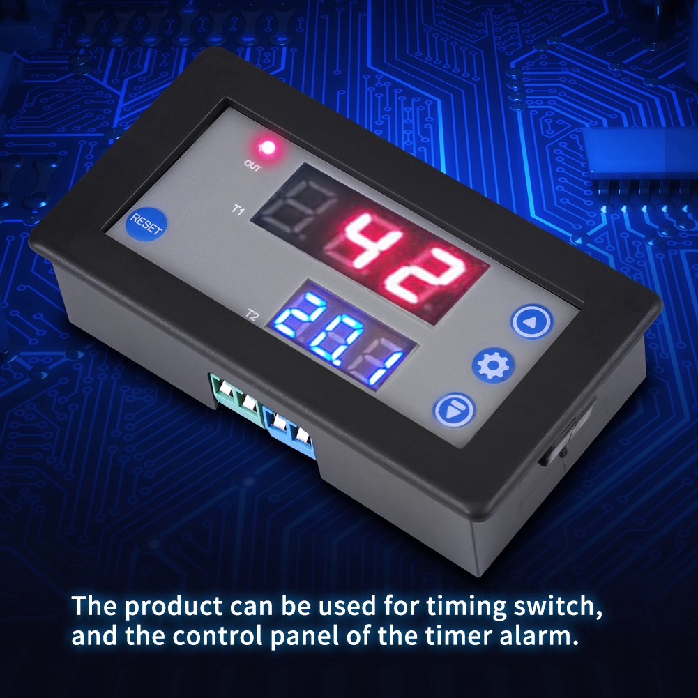Display Module LED Cycle Timer Dual Timing Relay Digital Delay 12V ...