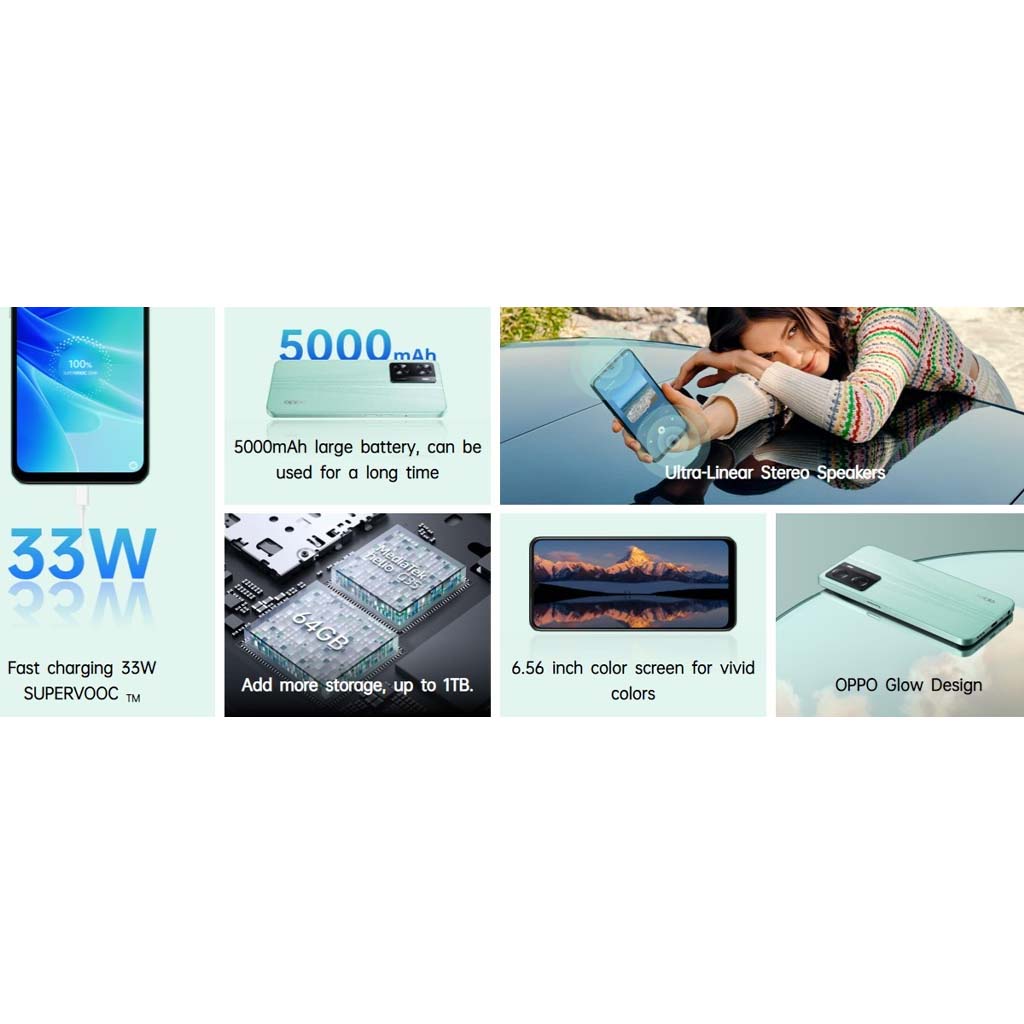 OPPO A57 4G ใหม่ศูนย์ CPU Helio G35 จอ 6.56นิ้ว จอสัมผัส 60Hz แบต ...