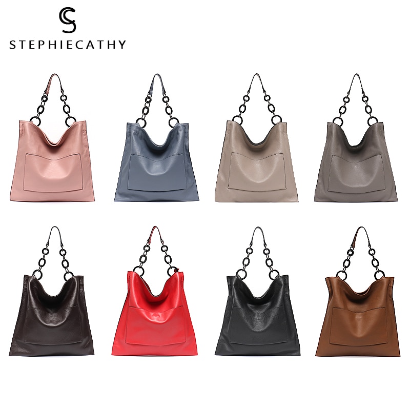 SC Brand Luxury 100 Genuine Leather Handbags For Women Fashion Pocket ...