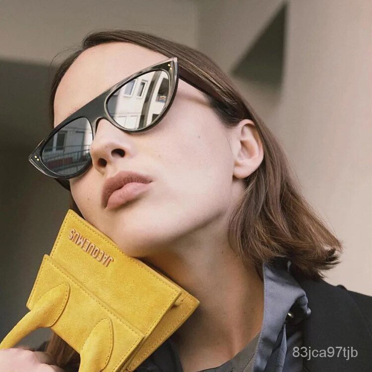 2021 Cute Sexy Retro Cat Eye Sunglasses Women Small Black White