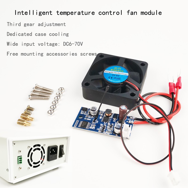 DC 6-70V Cooling fan Intelligent temperature control module Chassis cooling Motor Speed ...