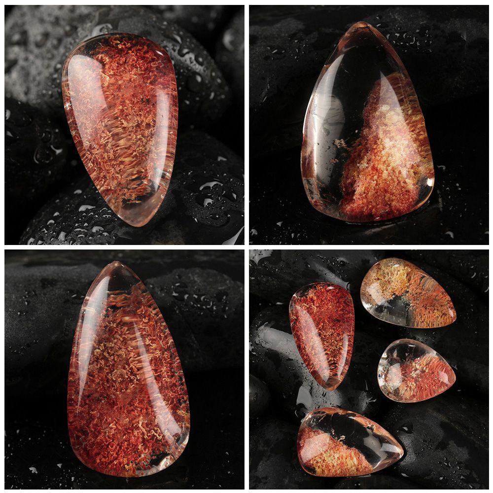 2Pcs Random Color Collectible Colorful Jewelry Healing Stone Ghost ...