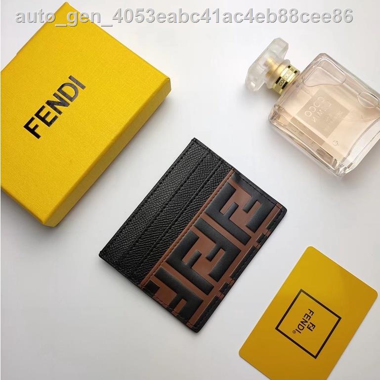 (With gift box) Genuine high quality Fendi card holder F is Fendi ...