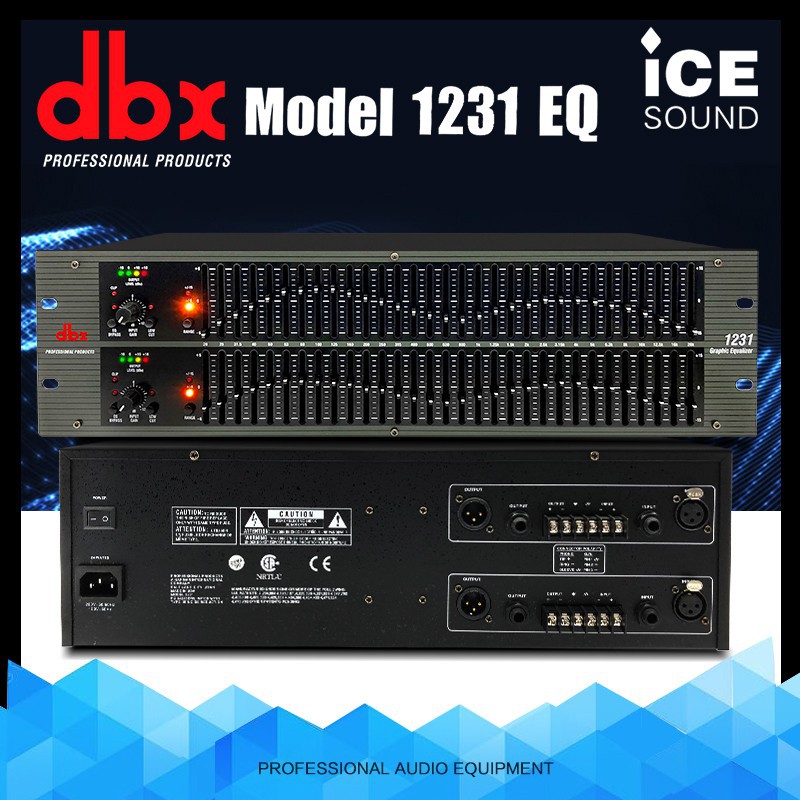 DBX 1231 EQอีคิวแต่งความถี่เสียง อีควอไลเซอร์ Dual 31-Band Graphic ...