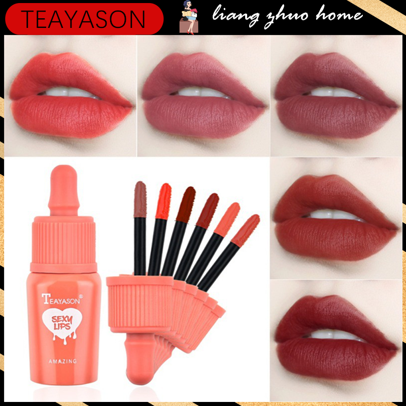 Teayason ลิปสติกลิปกลอสเนื้อแมทให้ความชุ่มชื้น 6 สี - cosyzone11.th ...