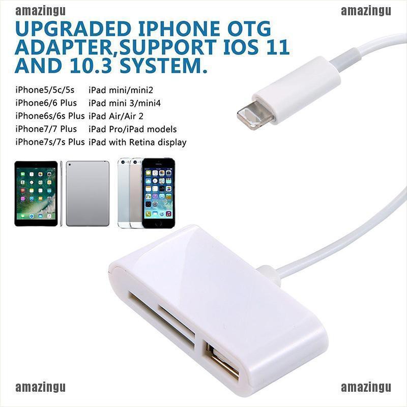 อะแดปเตอร์การ์ดรีดเดอร์เชื่อมต่อ Micro Usb สําหรับ Iphone Ipad ...