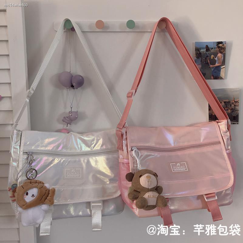 Bag Japanese Harajuku style sweet girl JK messenger bag Korea ins laser ...