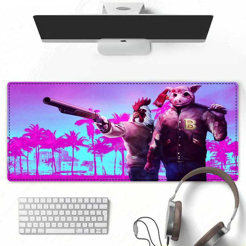 แผ่นรองเมาส์ Funny Hotline Miami Gaming Mouse Pad Gaming MousePad Large ...