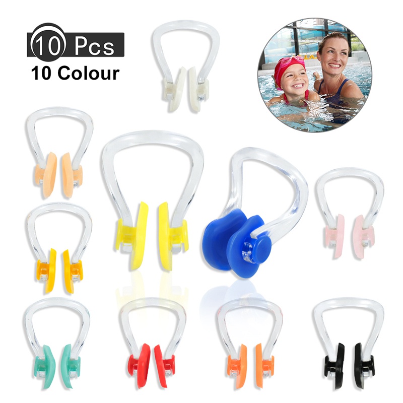 ที่อุดหูว่ายน้ำ 10pcs/lot High Quality Reusable Soft Silicone Swimming ...