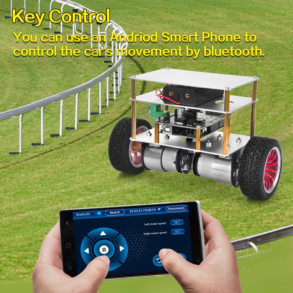 พร้อมจัดส่งทันที ชุดเรียนรู้ Arduino 2WD Smart Balancing Car เสริมทักษะใหม่ด้วยหุ่นยนต์2ล้อ self ...