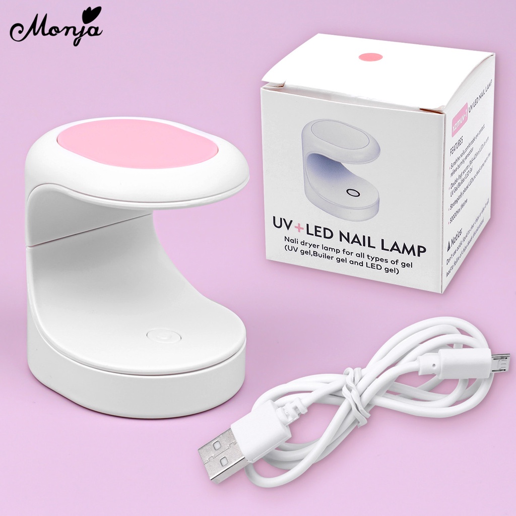 Monja เครื่องเป่าเล็บเจล UV LED 6W ขนาดเล็ก แบบพกพา ชาร์จเร็ว สําหรับทําเล็บ DIY - mallinmall.th ...