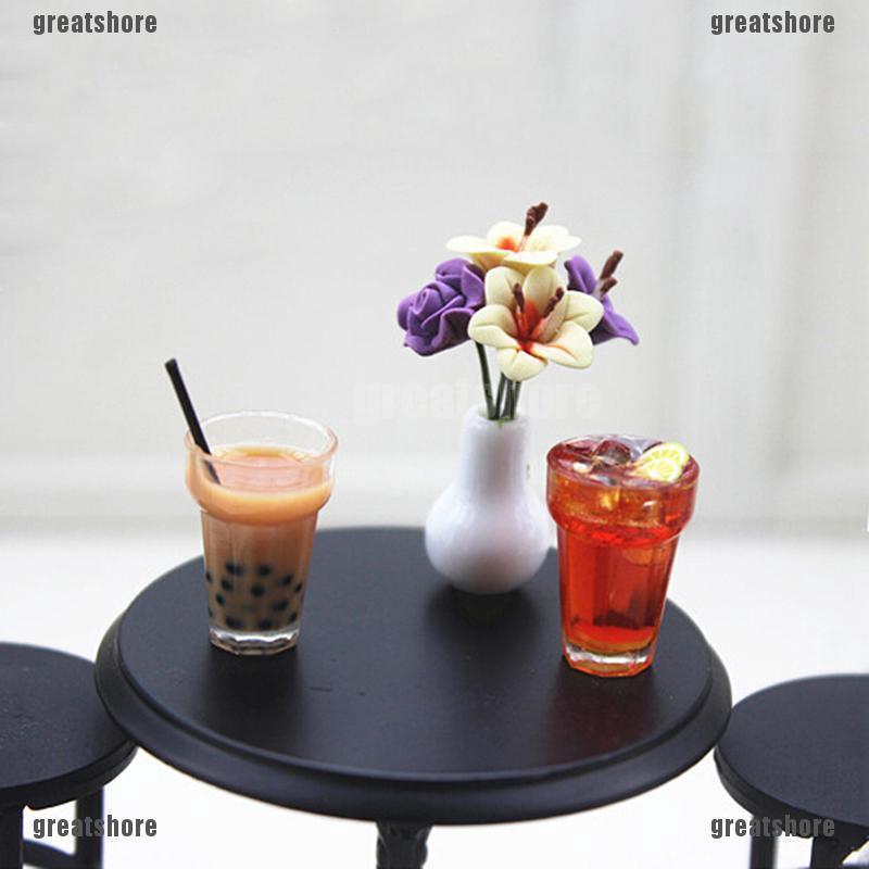 1:12 Miniature milk tea lemon tea dollhouse diy doll house decor access ...