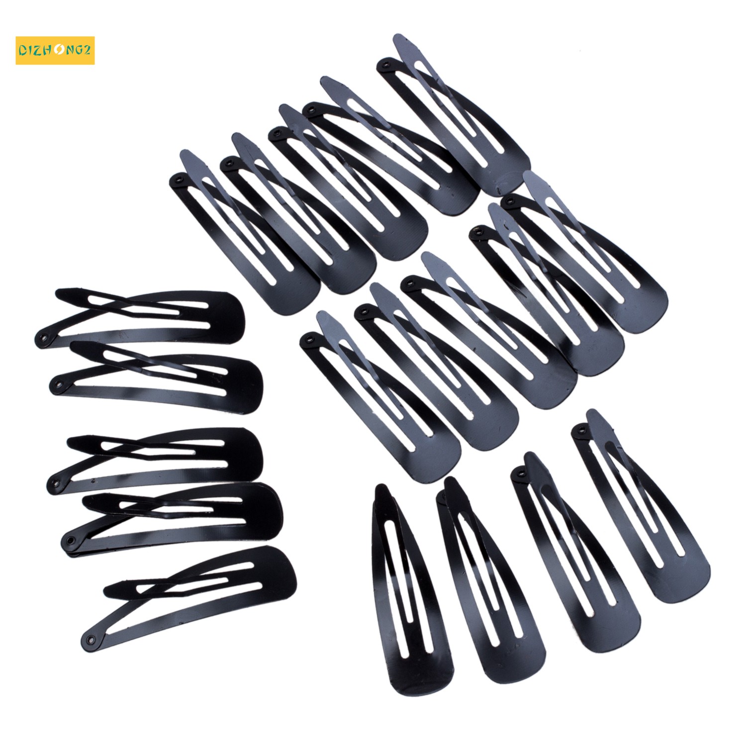 20 X Clamp Metal Snap Hair Black Hair Teardrop Shape - dizhong2.th ...