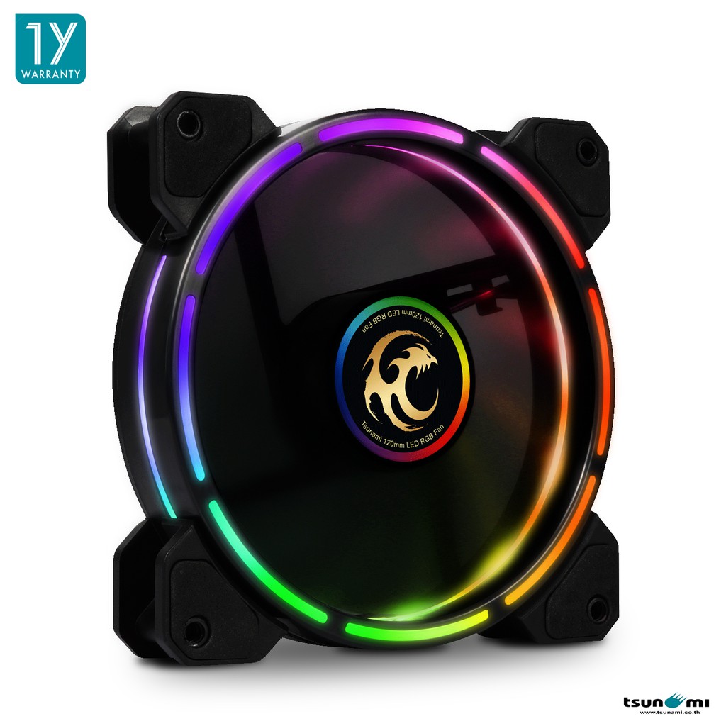 พัดลมระบายความร้อน Tsunami Tron Series cRGB Cooling Fan X5 (รับประกัน ...