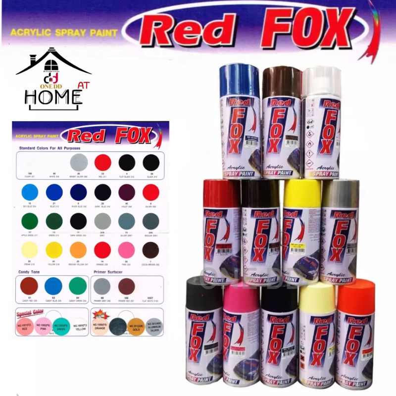 สีสเปรย์ RED FOX ACRYLIC SPRAY PAINT | Shopee Thailand