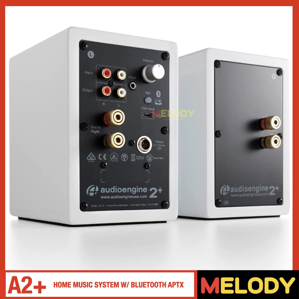 Audioengine A2 Wireless ลำโพงคอมพิวเตอร์ 2.0 บลูทูธ 60W Powered Desktop ...