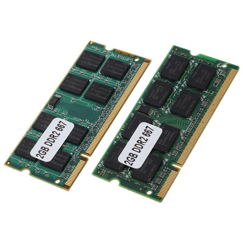 2x 2GB DDR2 PC2-5300 SODIMM RAM Memory 667MHz 200-pin Notebook Laptop ...