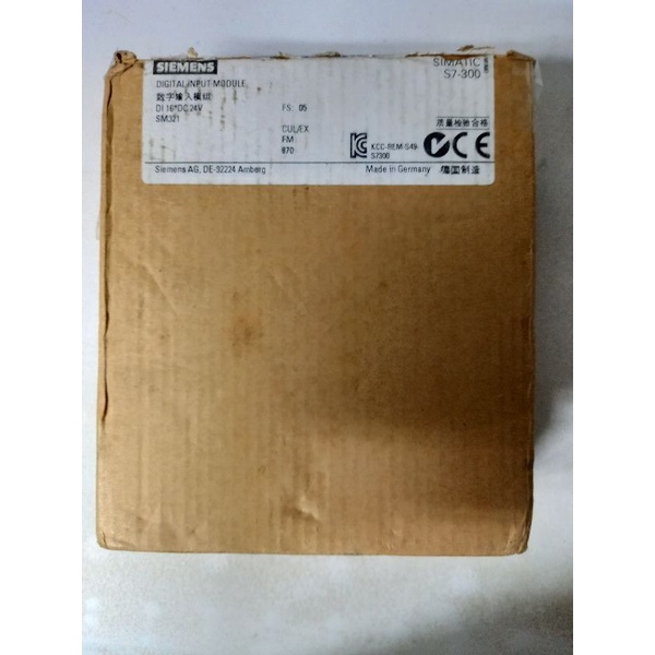"SIEMENS" DIGITAL INPUT MODULE SIMATIC S7-300 SM321 6ES7-321-1BH02-OAAO ...