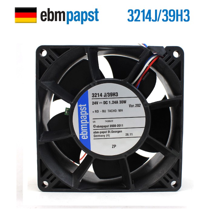 3214J / 39H3 genuine ebmpapst fan 9238 24V 30W ball DC cooling fan ...