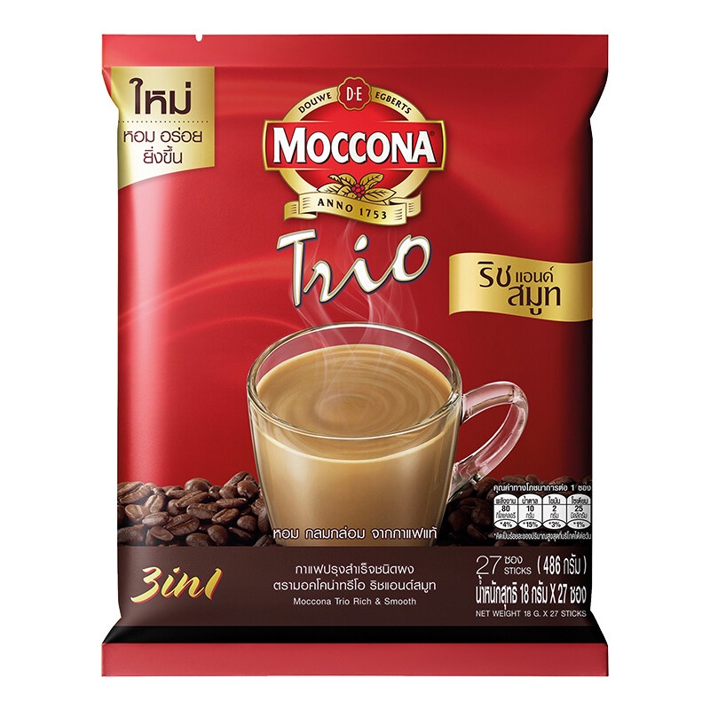 MOCCONA TRIO RICH & SMOOTH 18 G. X 27 STICKS - x22kucm5bi - ThaiPick