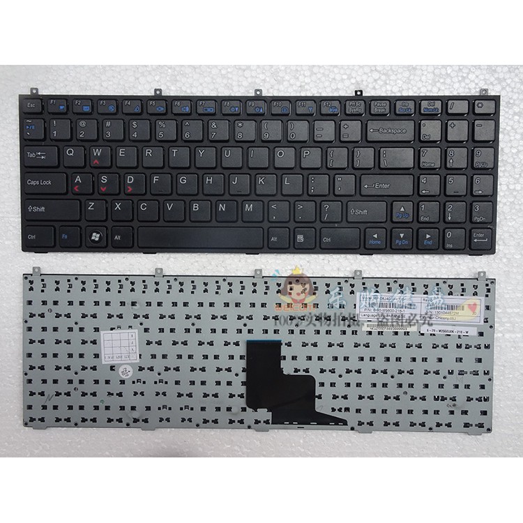 แป้นพิมพ์โน๊ตบุ๊คแล็ปท็อป Blue Sky Clevo W76 W760 W762 W765 W765S ...